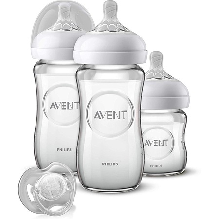 Set 3 biberoane/suzeta, Philips-Avent, Sticla/Silicon, 240/120 ml ...