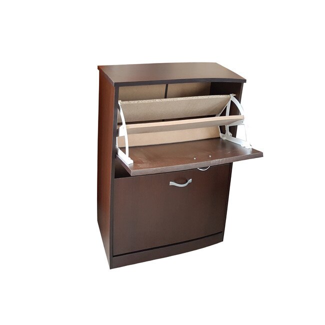 Pantofar 2 sertare, wenge, pal - eMAG.ro