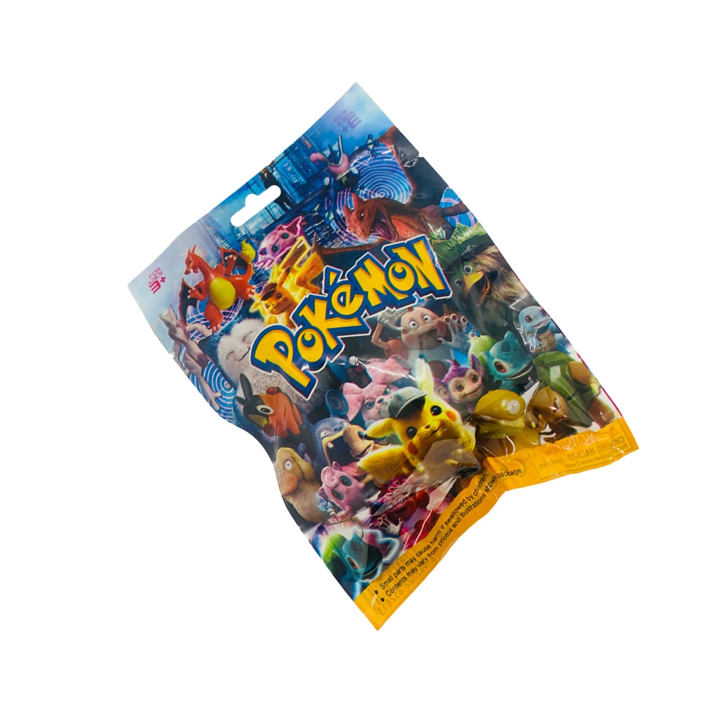Plic Pokemon, cu figurina si cartonase surpriza, Mistery Box, 7 cm ...