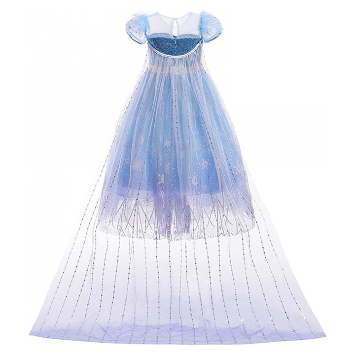 Rochita Elsa Frozen eleganta cu pelerina, albastru, 3-4 ani - eMAG.ro