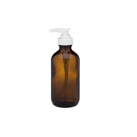 Recipient din sticla maro cu pompa dozatoare alba 250 ml, maro - eMAG.ro