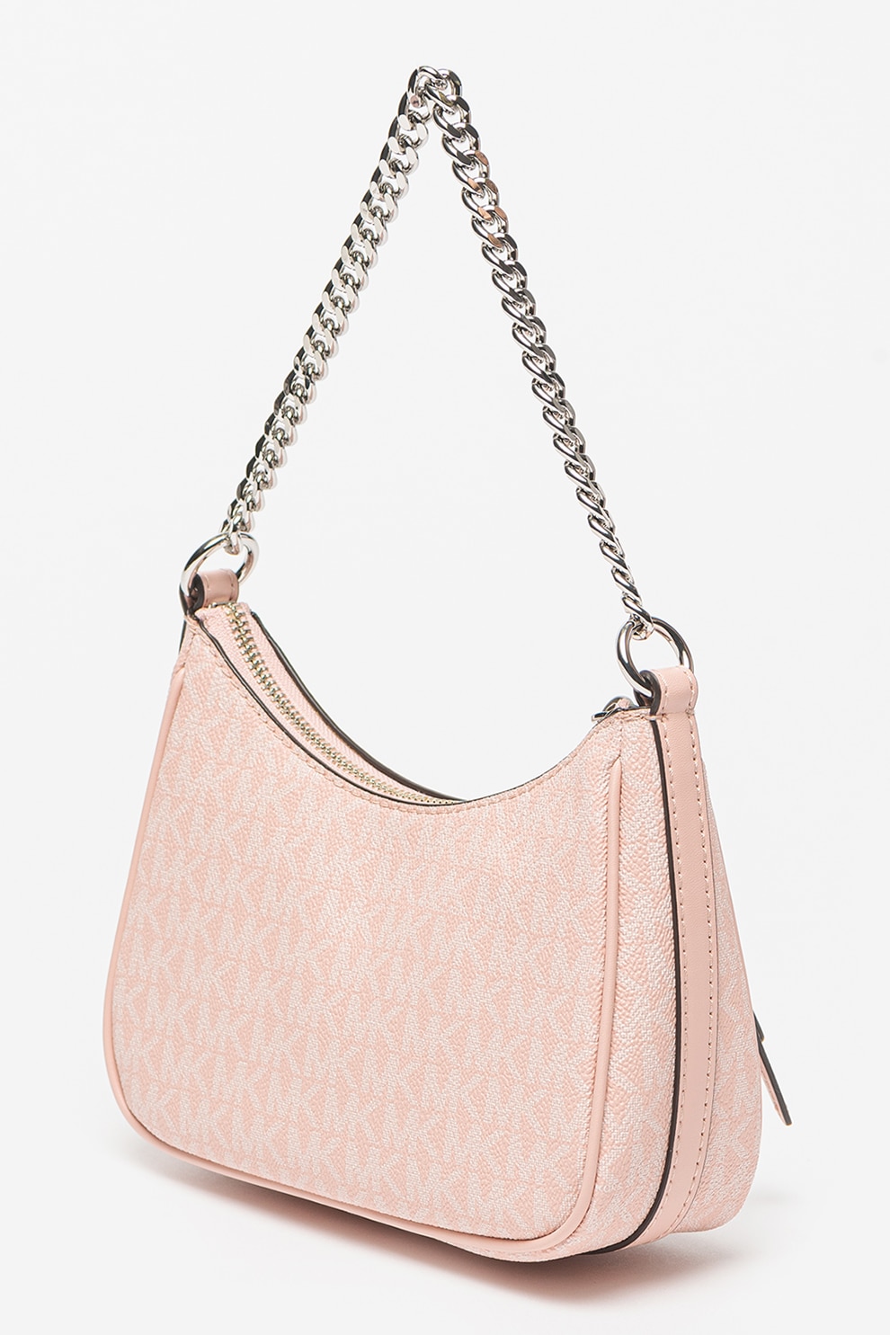 Michael Kors, Geanta cu bareta de umar si maner din lant Jet Set, Alb ...