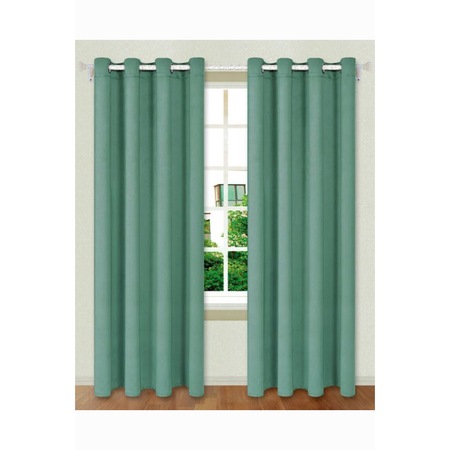 Draperie black out, verde, cu inele 140*260 - eMAG.ro