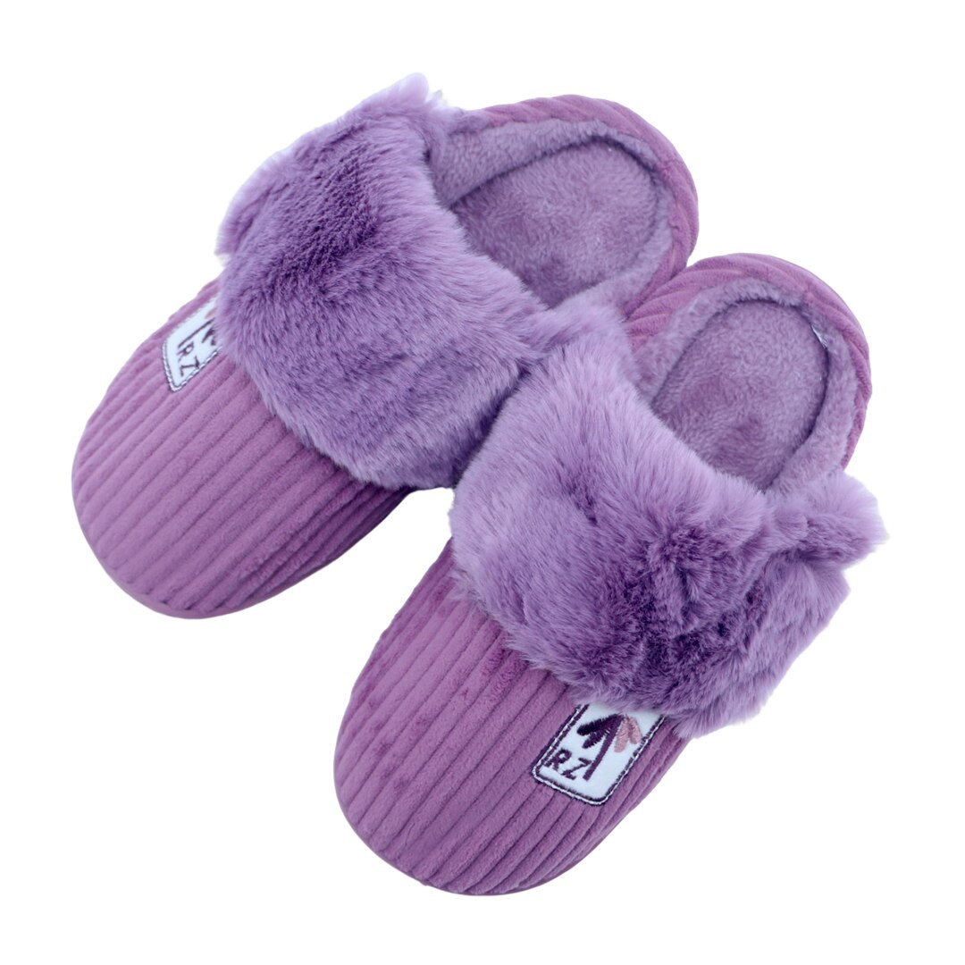 Papuci de casa caldurosi, de dama, L592, mov, 40-41 - eMAG.ro
