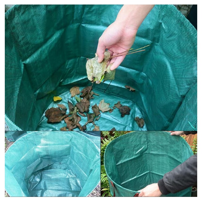 Сгъваема кошница с дръжки, многократна за градина, събиране на листа ...