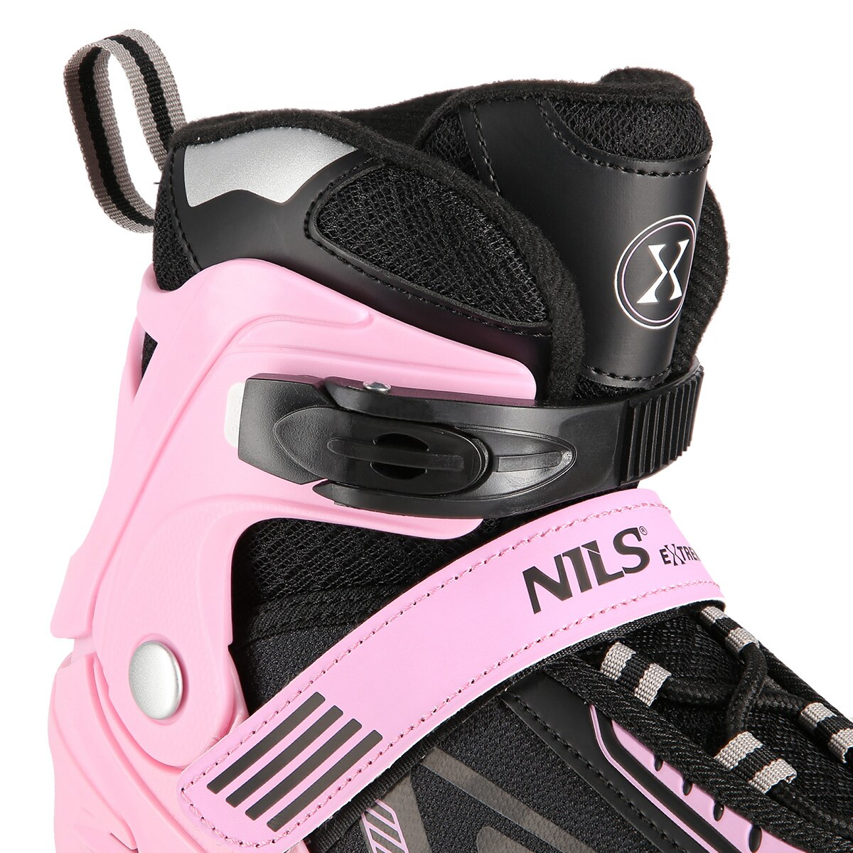 Patine cu rotile reglabile cu LED pentru copii Abec-7 Nils Extreme Roz ...