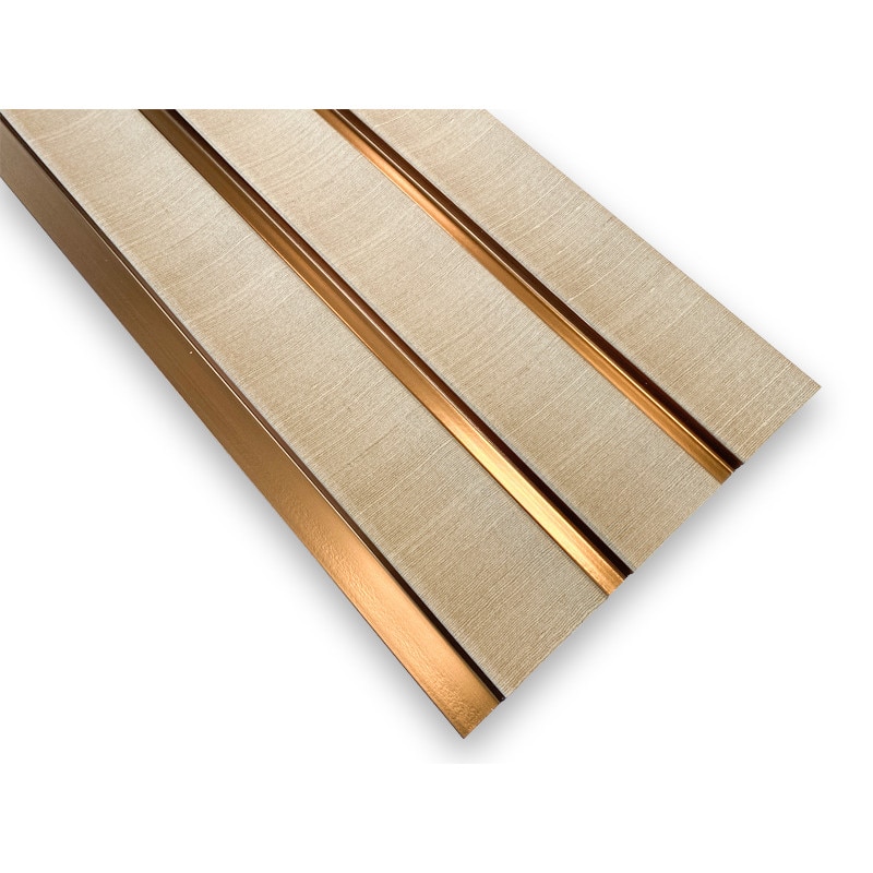 Panou decorativ premium Fabric Copper, riflaj din polimer rigid 20x1 ...