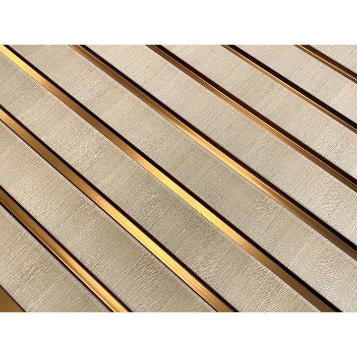 Panou decorativ premium Fabric Copper, riflaj din polimer rigid 20x1 ...