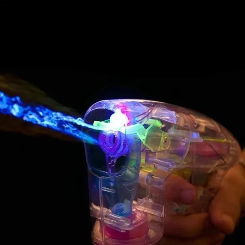 Pistol de facut Baloane de Sapun, Luminite Led, 2 Rezerve Incluse - eMAG.ro