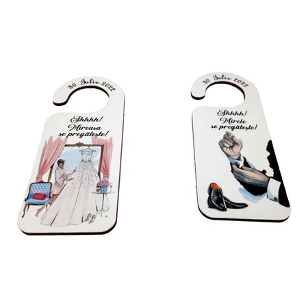 Set Placute Usa Miri, Personalizate, Nunta, 15x6cm, PUSHH007 - eMAG.ro