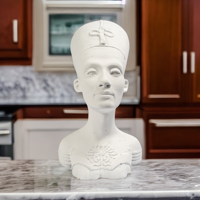 Vaza Nefertiti, alb, pentru interior, 28x18x18 cm - eMAG.ro