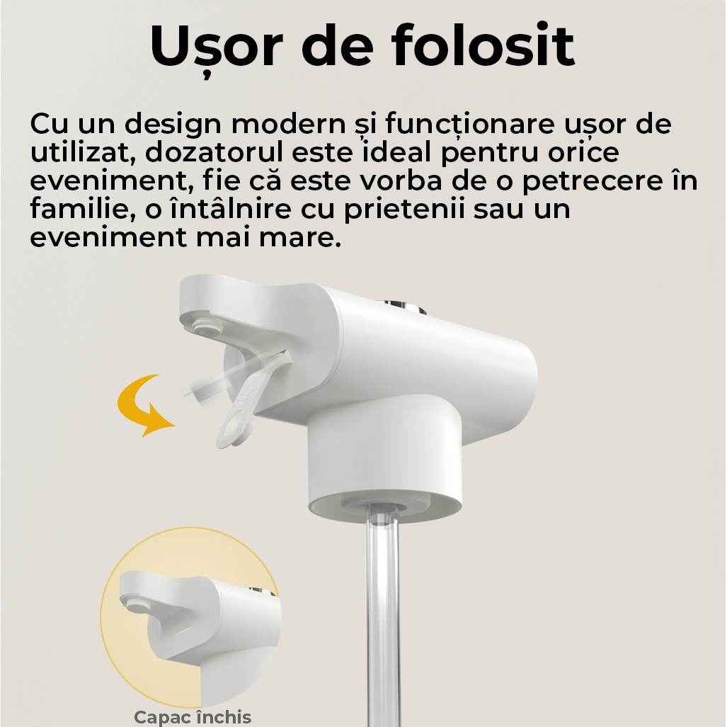 Dispenser Automat de Lapte, Apa sau Suc pentru Sticle, Incarcare USB ...