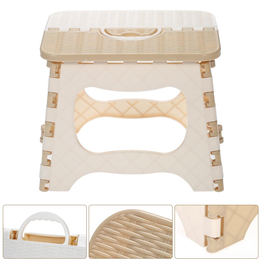 Scaun pliabil din plastic, 23 x 18 x 19 cm, Crem - eMAG.ro