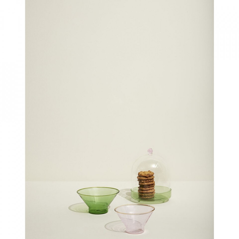 Clopot transparent/verde din sticla 22 cm Flora Hubsch - eMAG.ro