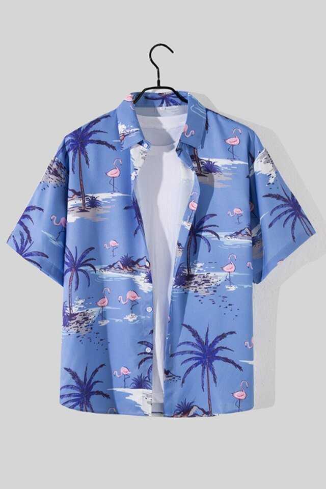 Camasa barbati, maneca scruta, croi lejer, model blue sea, marimea 2XL ...