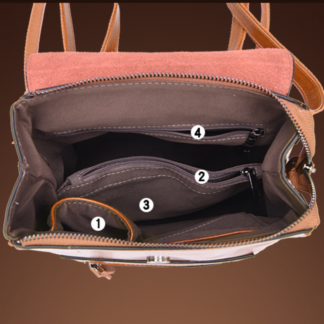 Rucsac dama, de tip geanta, Freeland B987, Piele naturala, Maro - eMAG.ro