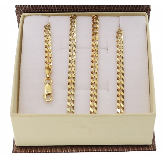 Lant barbatesc de armura din aur, 50cm, 925/585 gold - eMAG.ro