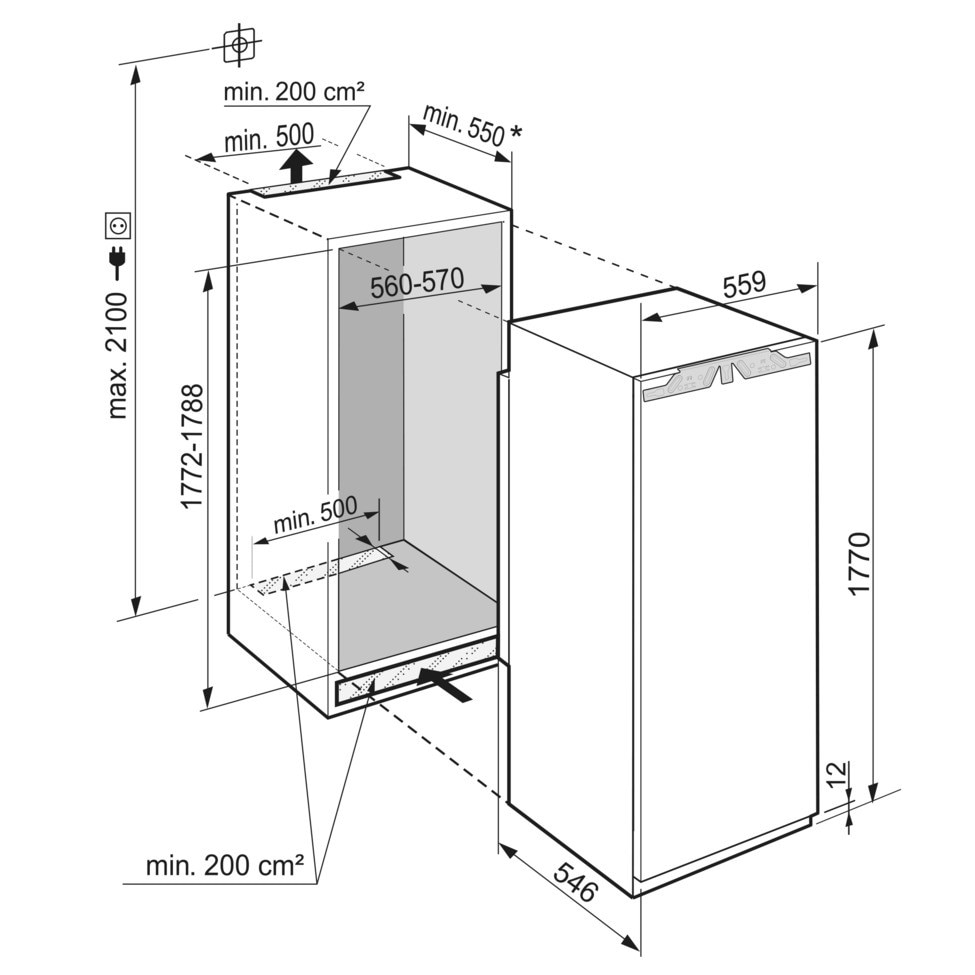 Frigider Incorporabil cu o usa Liebher Liebherr IRBci 5170 Peak ...