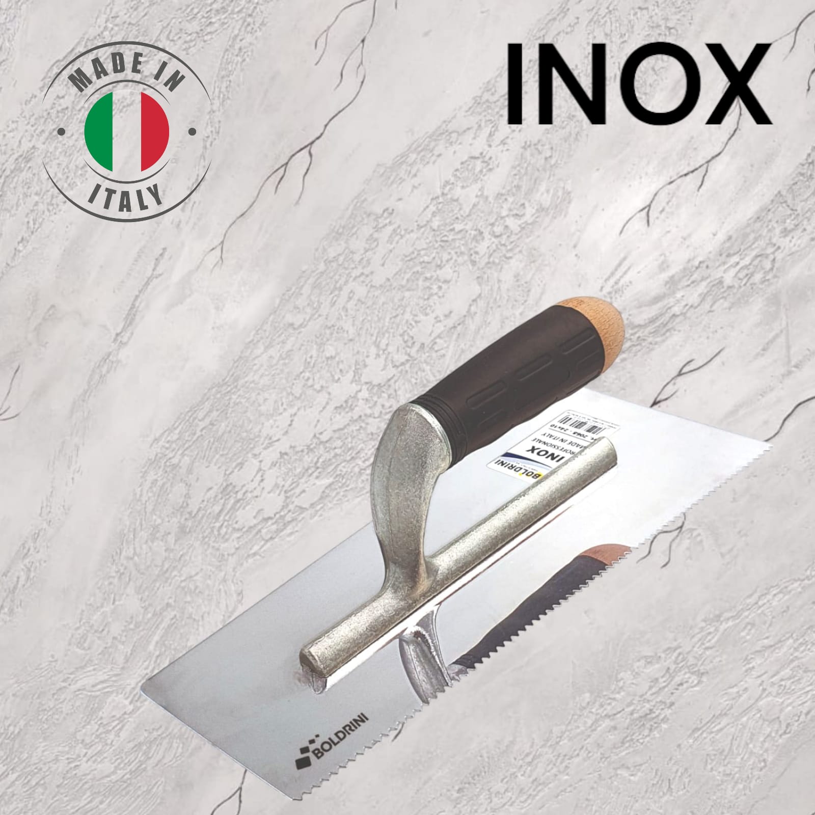 Gletiera Profesionala, Dintata, din Inox, 28X12 cm, Boldrini - eMAG.ro
