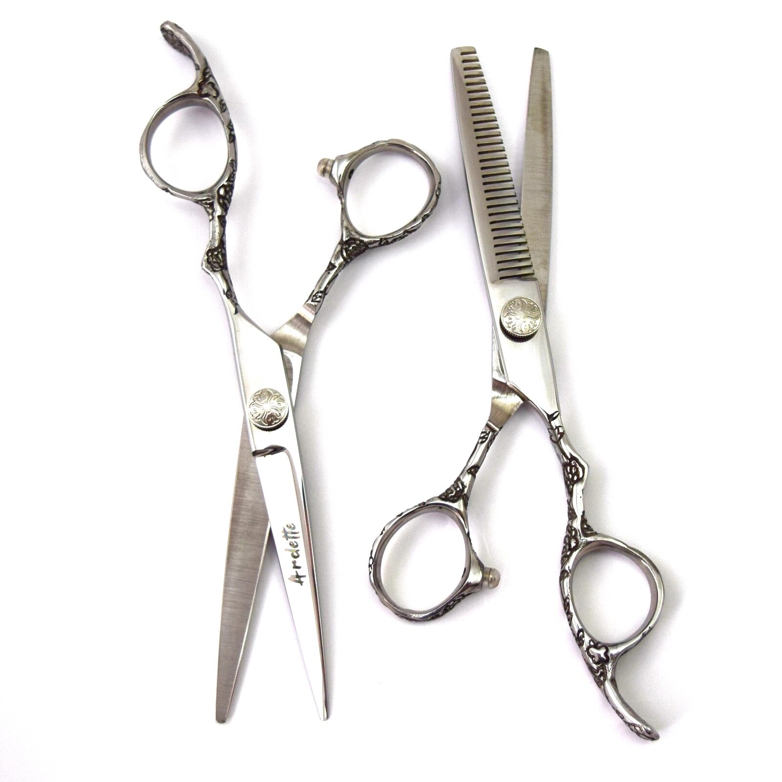 Set frizerie Ardette, Complex, 12 piese, cu foarfeca tuns filat, brici ...