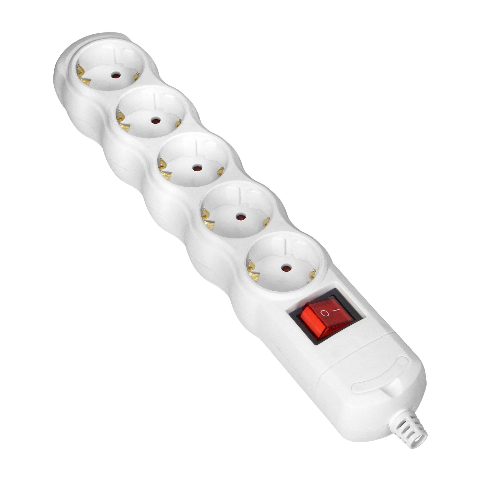 Grup cu 5 prize si buton de on/off, alb - eMAG.ro