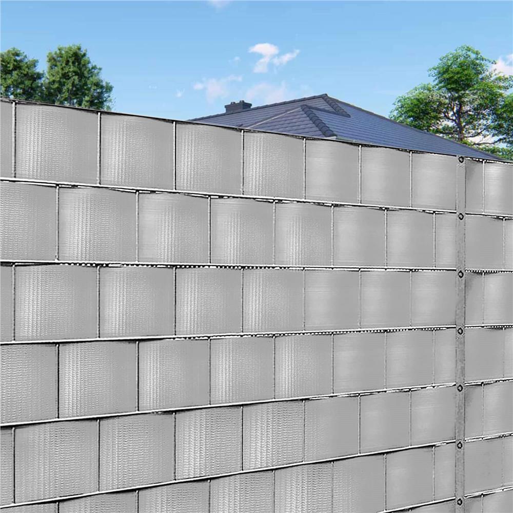 Panou de gard pentru intimitate in gradina, PVC, 35 x 0.19 m, gri - eMAG.ro