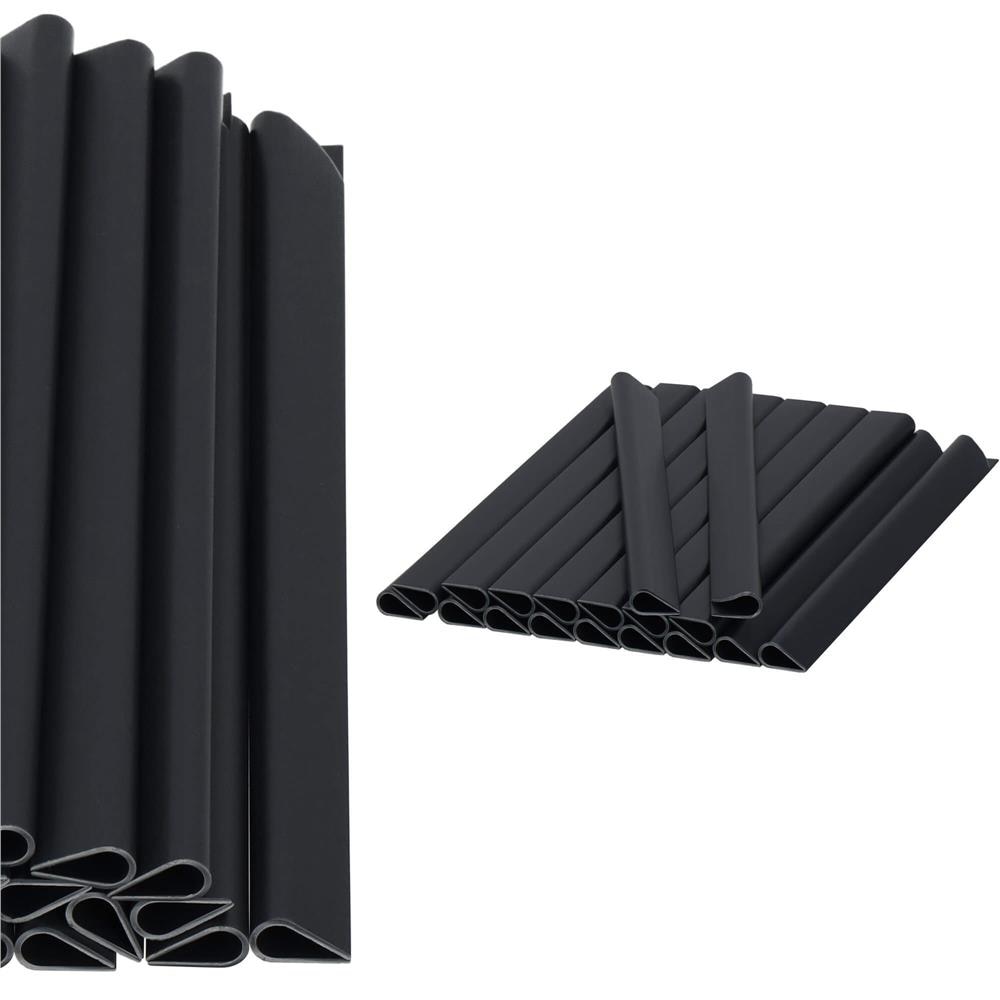 Set 20 cleme pentru panou de gard pentru intimitate in gradina, gri ...