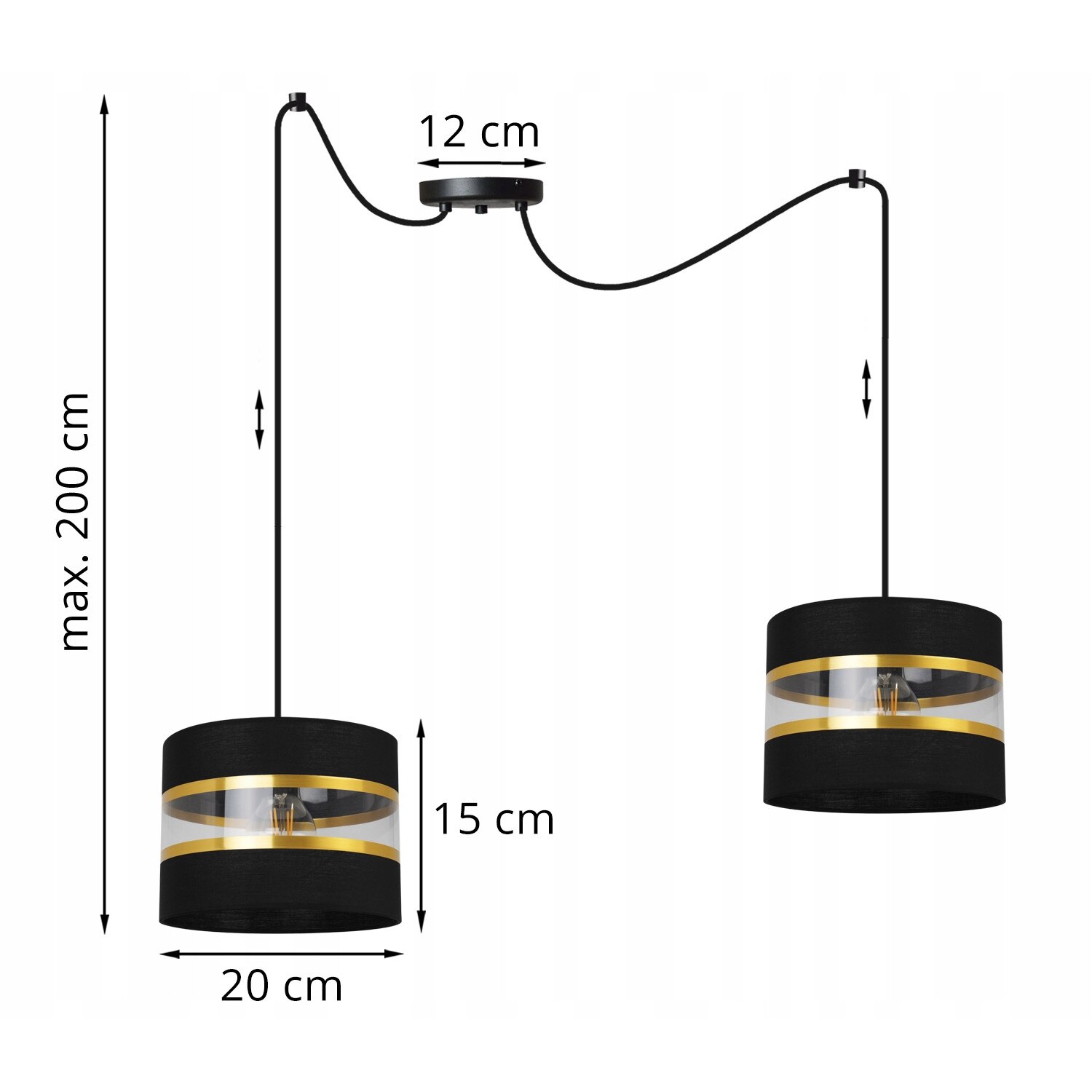 Lustra stil spider, LightHome, Spider Elegance Gold 2030/2CZ/czar, 2 ...