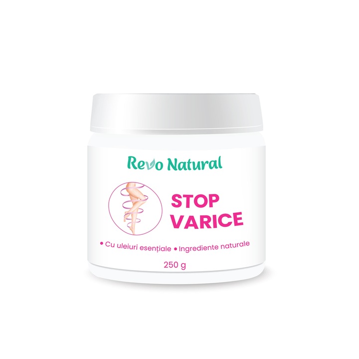 Crema pentru varice si picioare obosite, Stop Varice, 250 g, Revo ...