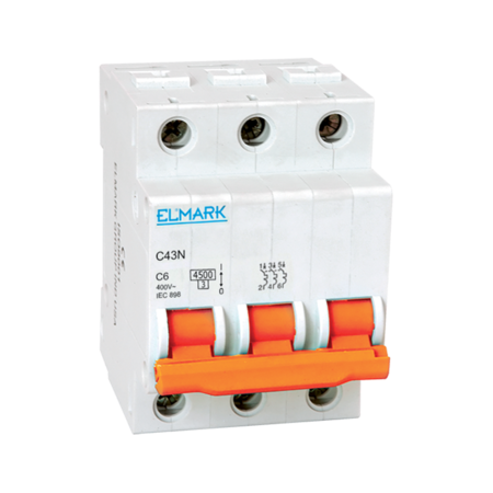Siguranta electrica automata, Elmark, 4.5kA, 25A, 3P, Curba C, 71325 ...