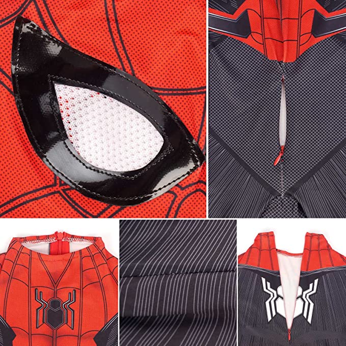 Costum Spiderman Copii, Marvel, Avengers, Lycra, 5-6 ani, 115-125, Rosu ...