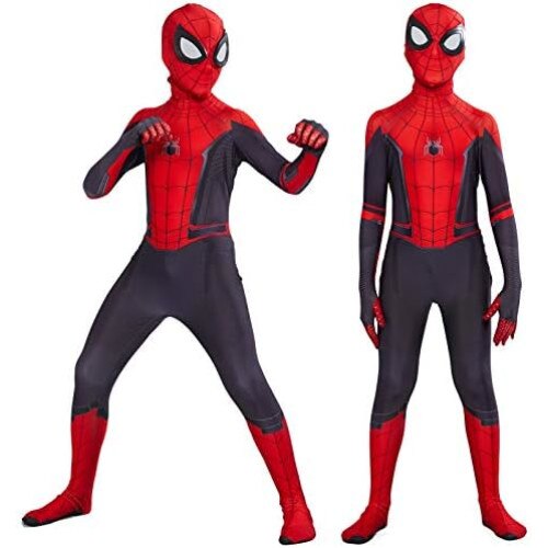 Costum Spiderman Copii, Marvel, Avengers, Lycra, 5-6 ani, 115-125, Rosu ...