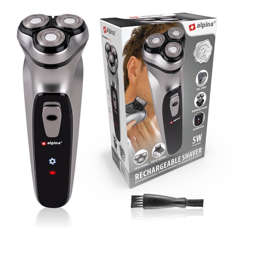 Aparat de ras electric Alpina pentru barbati cu 3 capete functionale cu ...