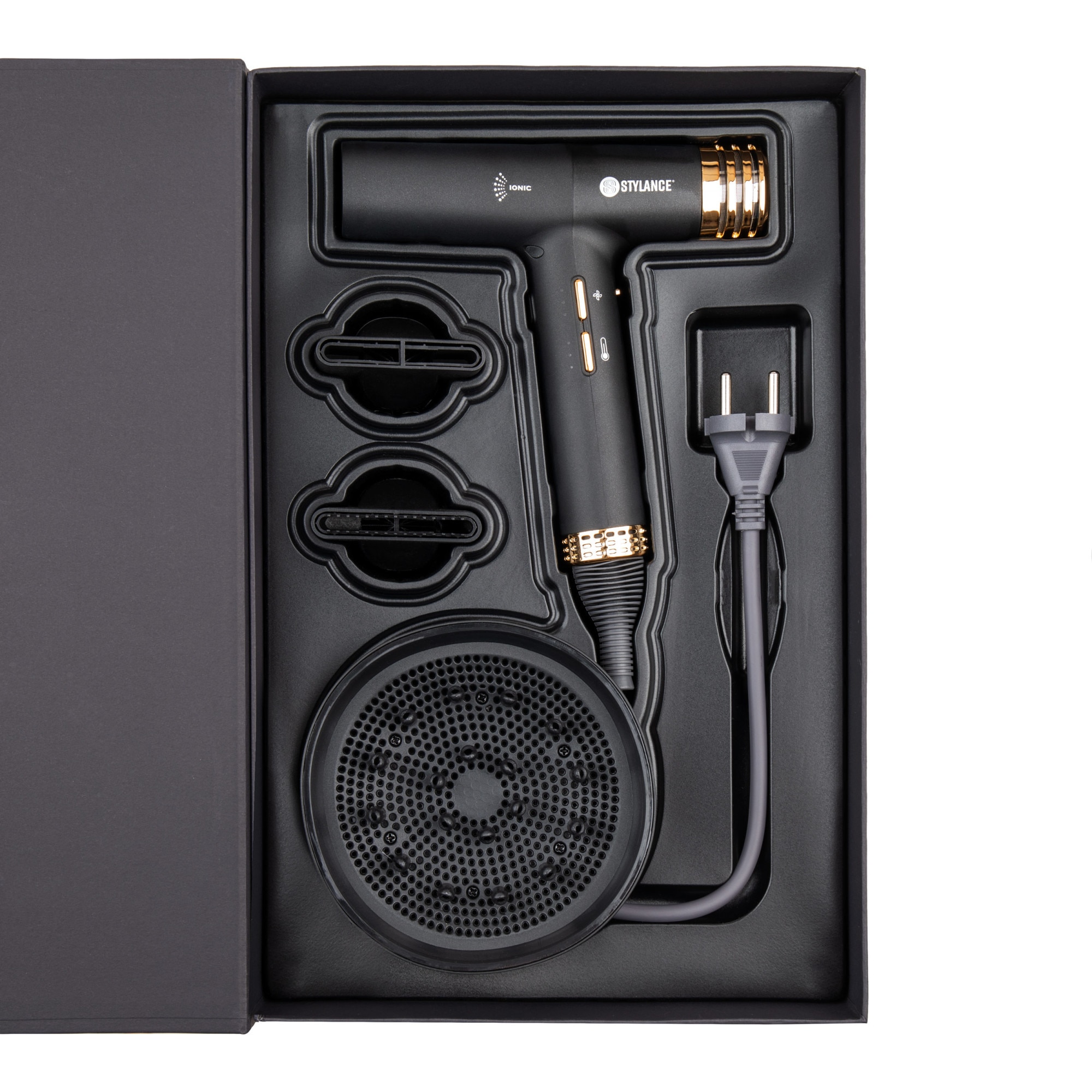 Uscator de par profesional, Stylance, negru, 290g - eMAG.ro