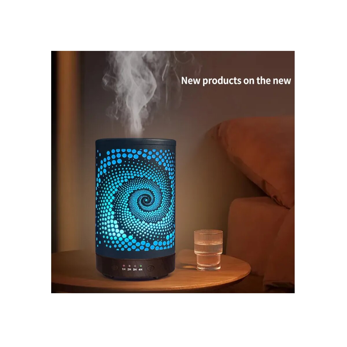 Kovácsoltvas aromaterápiás diffúzor/ultrahangos párásító, 7 színű LED ...