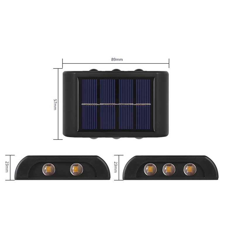 Set 2 Lampi solare cu LED de perete, Salestore.ro® rezistente la apa ...