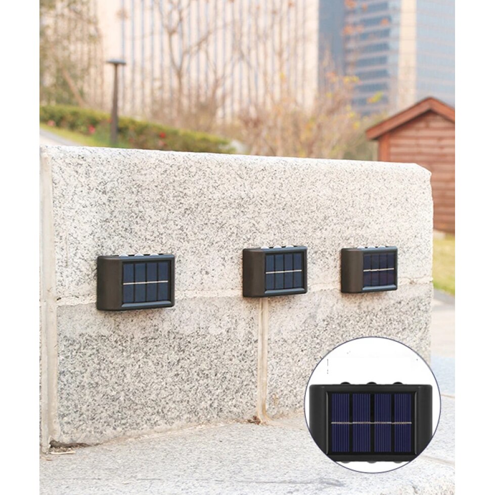 Set 2 Lampi solare cu LED de perete, Salestore.ro® rezistente la apa ...
