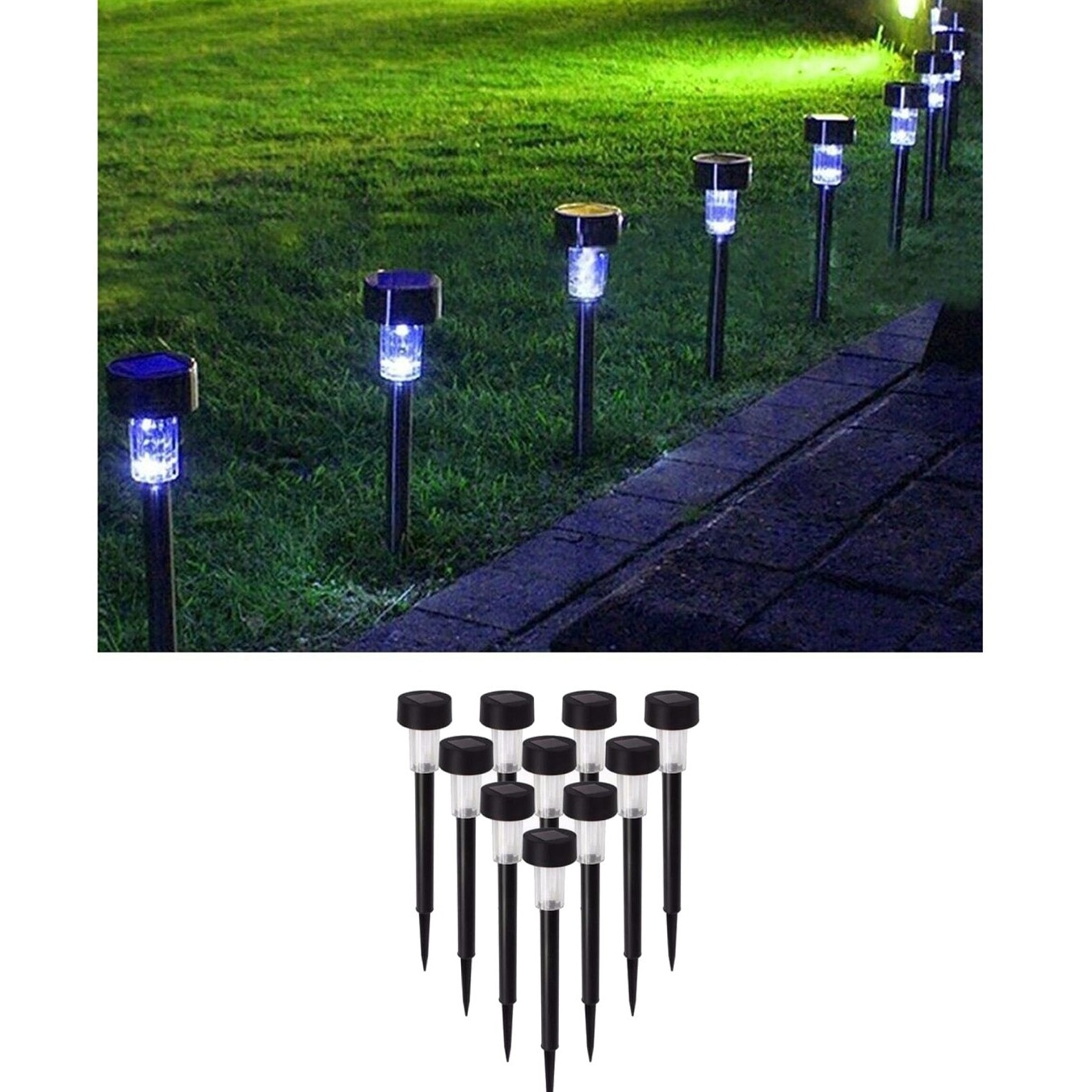 Set 10 lampi solare pentru Gradina - eMAG.ro