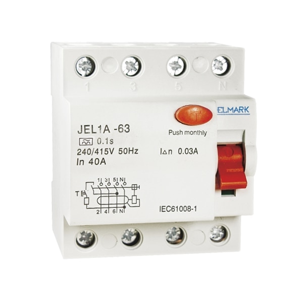 Intreruptor automat diferential, Elmark, JEL1A, RCD, TIP A, AC, DC, 4P ...