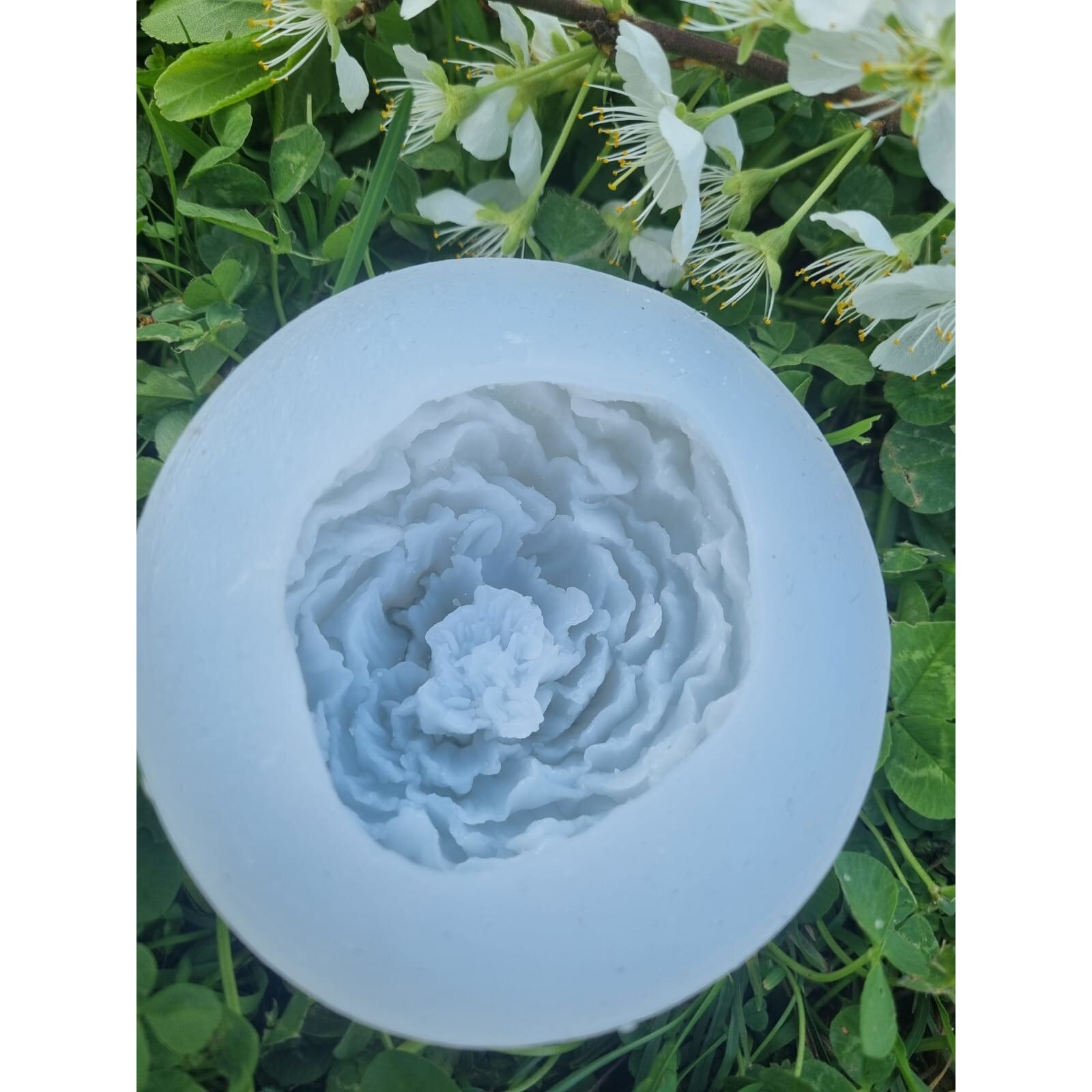 Matrita de silicon pentru lumanari, Milmatt, Model Bujor, 85 x 40 mm ...