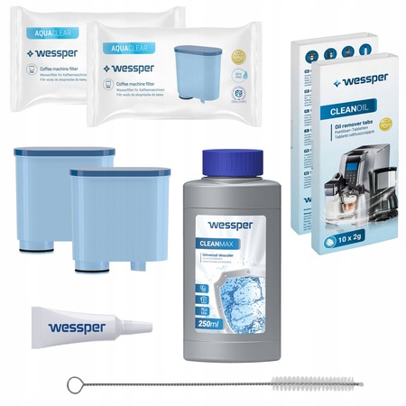 Kit pentru aparat de cafea compatibil cu Philips, Wessper, 2 Filtre apa ...