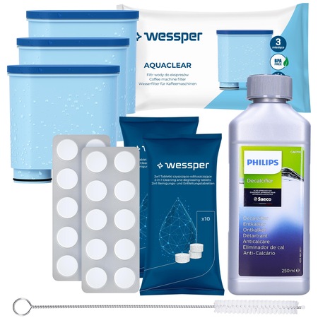Kit intretinere aparat cafea Philips Latte Go, Wessper, 3 filtre apa ...
