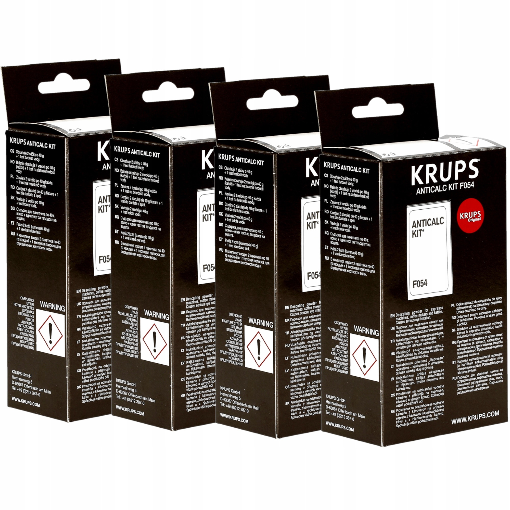 Set 4 teste duritate apa/8 plicuri detartrant, Krups, 40g, Alb - eMAG.ro