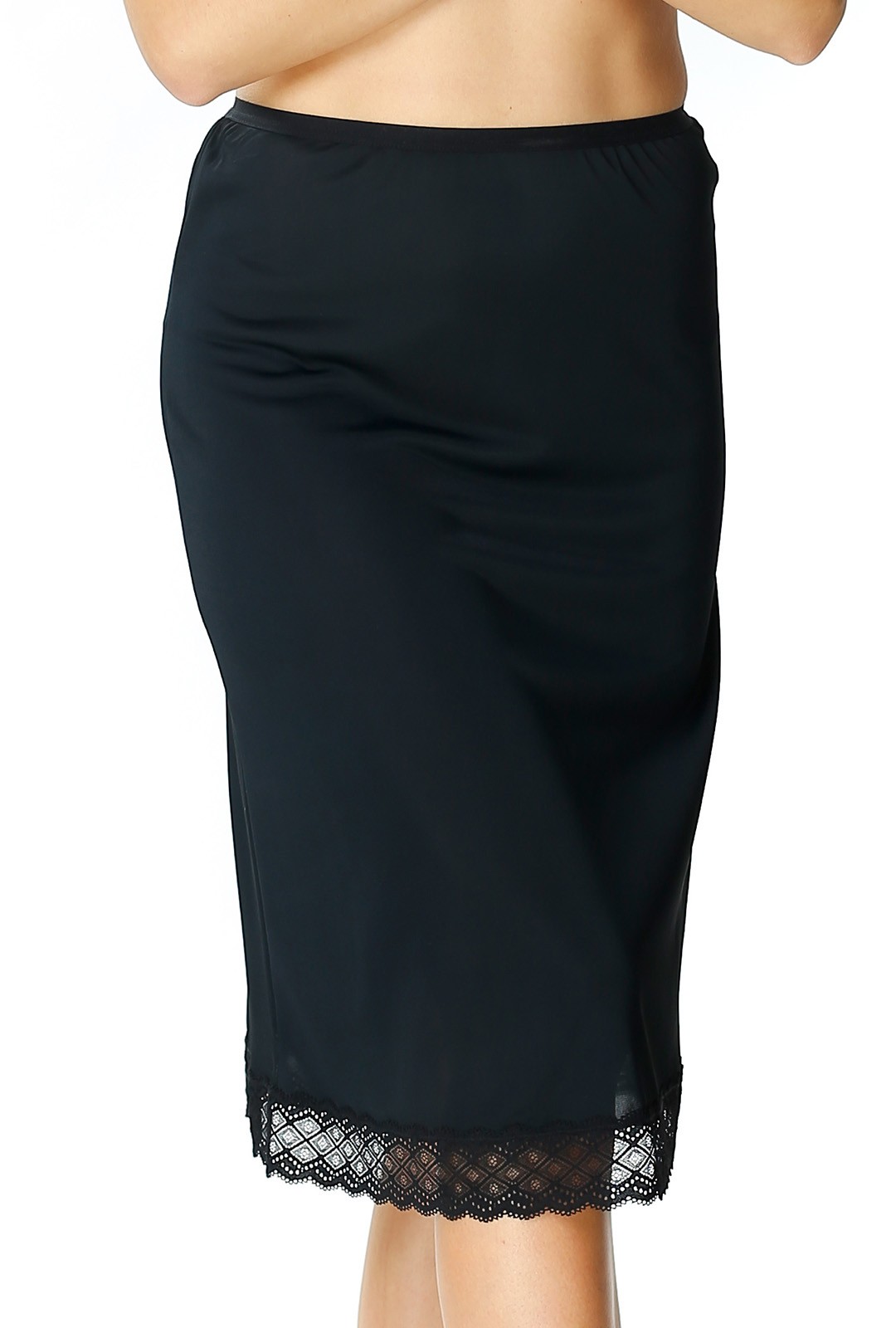 Jupa dama Nadia, Mewa, Viscoza/Dantela, Negru, 50 EU - eMAG.ro