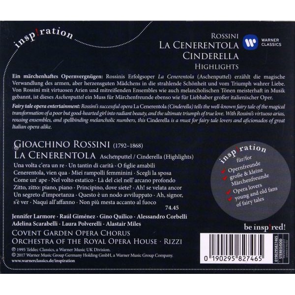 Orchestra Of The Royal Opera House & Carlo Rizzi: La Cenerentola ...