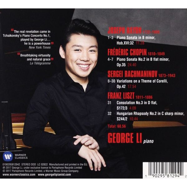 George Li: Haydn: Keyboard Sonata In B Minor, Chopin: Piano Sonata No ...
