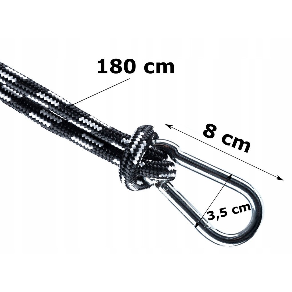 Kit de montare hamac cu 2 franghii de 180cm si 2 carabine, sarcina ...
