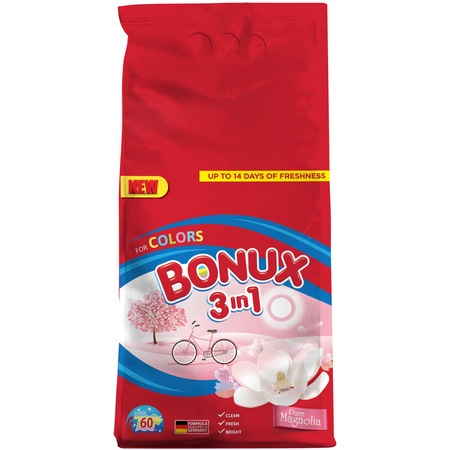 Bonux 3in1 Magnolia mosószer, 60 mosás, 6kg - eMAG.hu