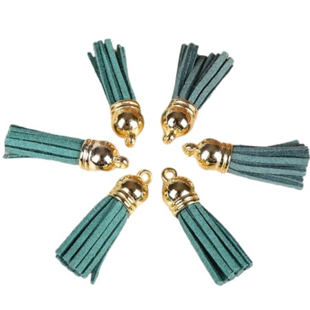 Ciucuri Decorativi, Milmatt, Set 25 bucati, Verde petrol, din imitatie ...