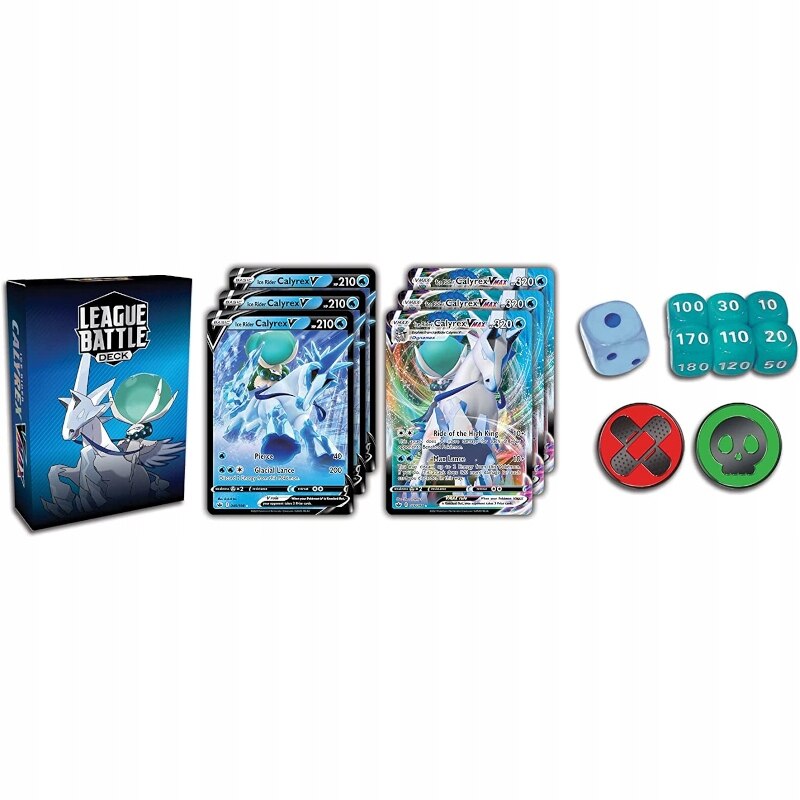 Set Pokemon League Battle - Ice Rider Calyrex V Max, Pokemon TCG, 6 ...